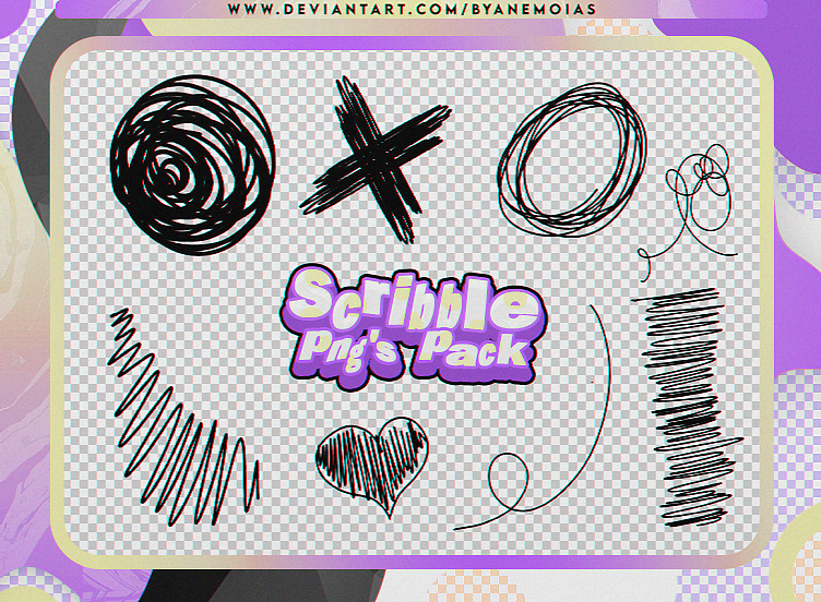 DOODLE/SCRIBBLE - PNG PACK #6 by Anemoias by byAnemoias on DeviantArt
