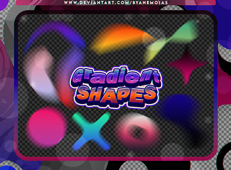 GRADIENT SHAPES - PNG PACK #1 by Anemoias by byAnemoias on DeviantArt