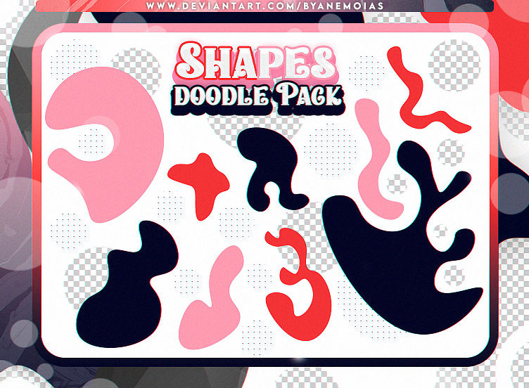 SHAPES DOODLES - PNG PACK #8 by Anemoias by byAnemoias on DeviantArt