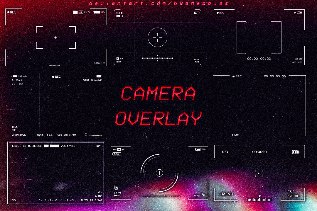 CAMERA OVERLAY - PNG PACK #1 By Anemoias by byAnemoias on DeviantArt