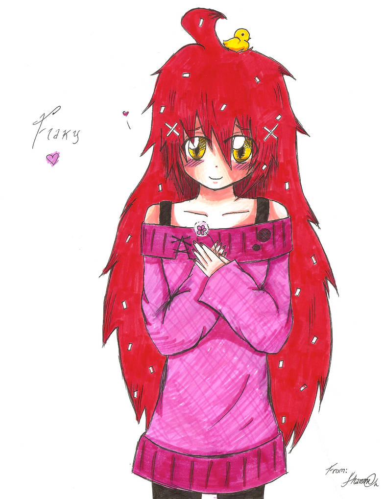 Flaky anime version by myHTFhappyness on DeviantArt