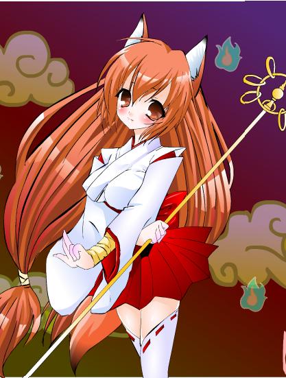 One of the Inari sisters by tickledpinky on DeviantArt