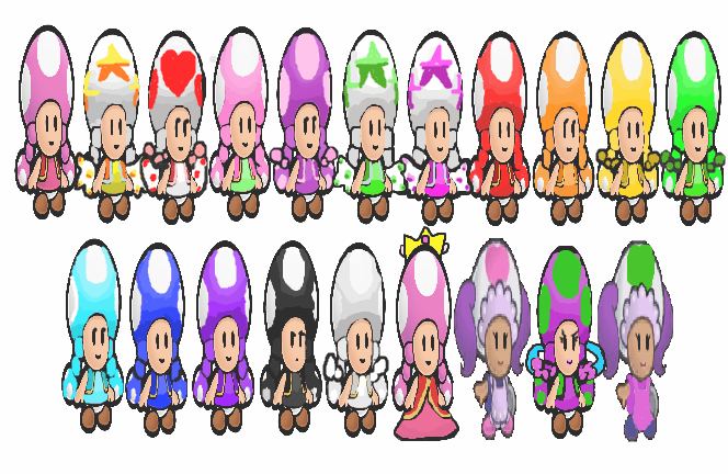 Colors of Toadette by Moonball14 on DeviantArt