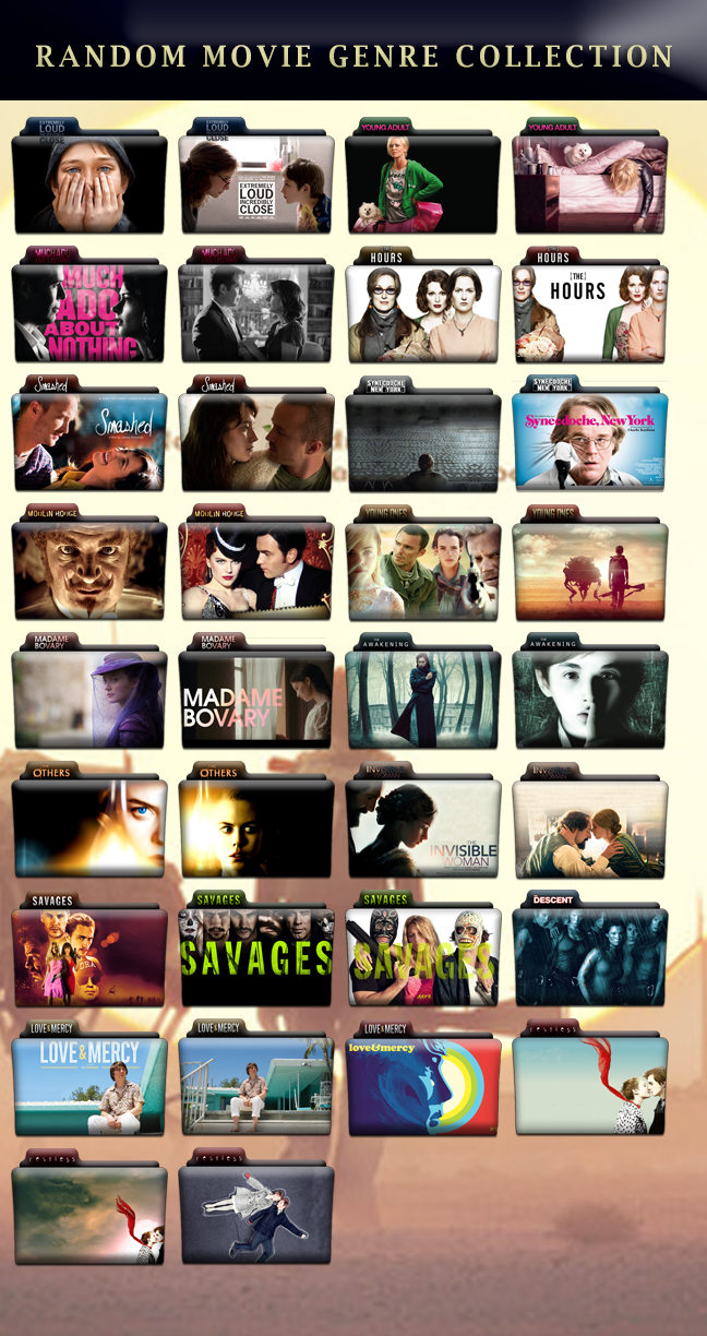 Random Movie Genre Collection Folder Icon Pack by wchannel96 on DeviantArt