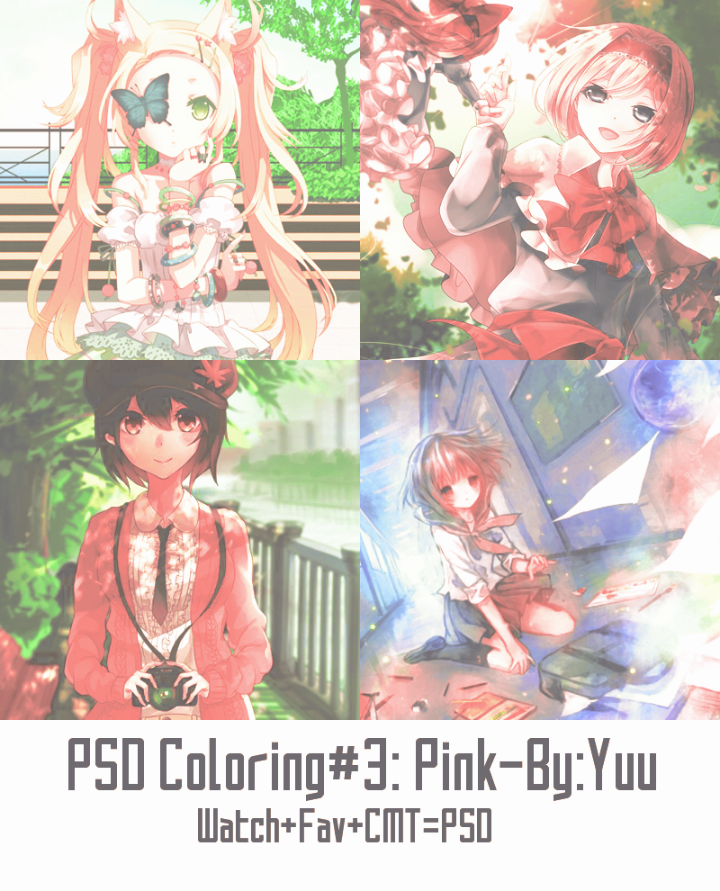 PSD Coloring#3: Pink-By: Yuu by anhhuynh123 on DeviantArt