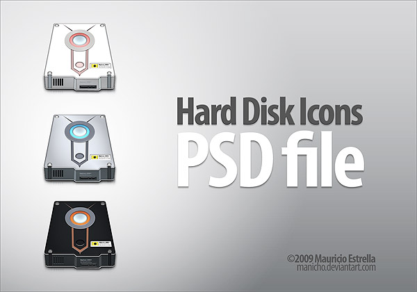 Hard Disk Icons - PSD by mauricioestrella on DeviantArt