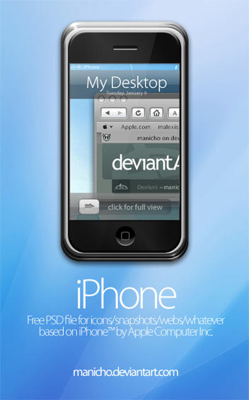 iPhone PSD file - Updated by mauricioestrella on DeviantArt