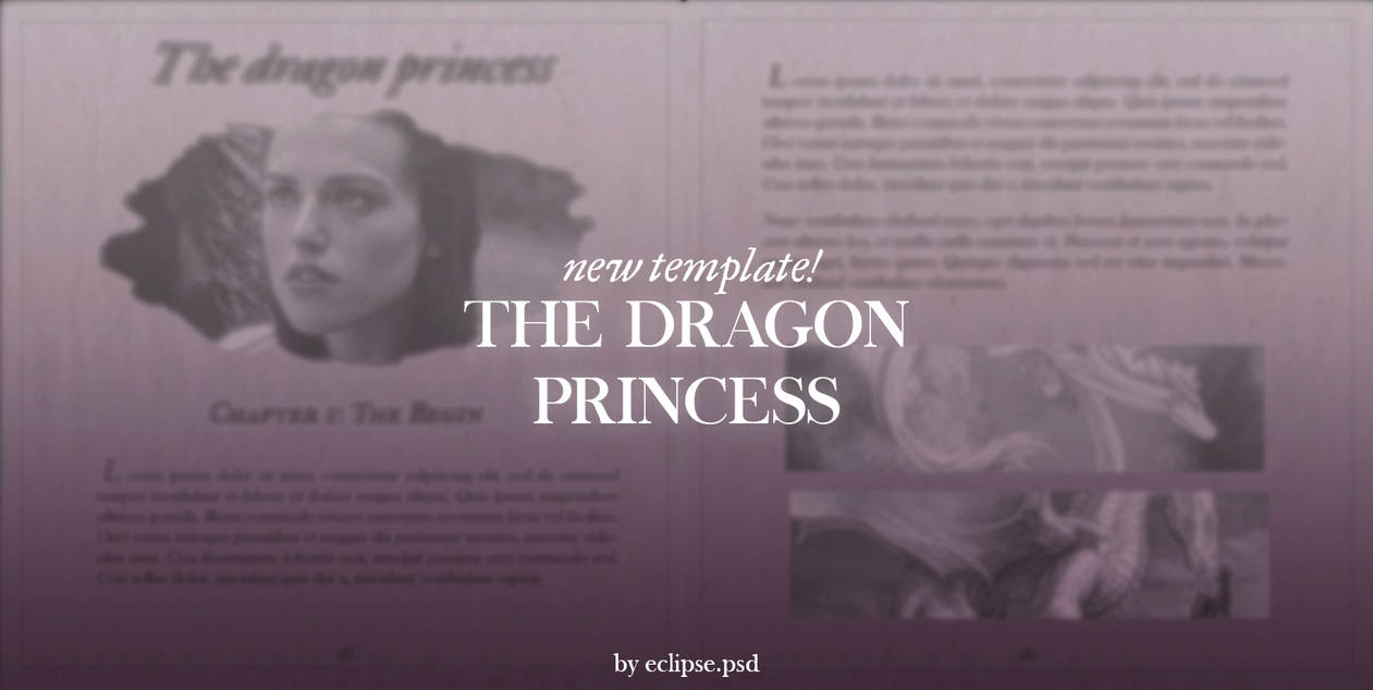 PSD. The dragon princess by eclipse by MoonSunCosmic on DeviantArt