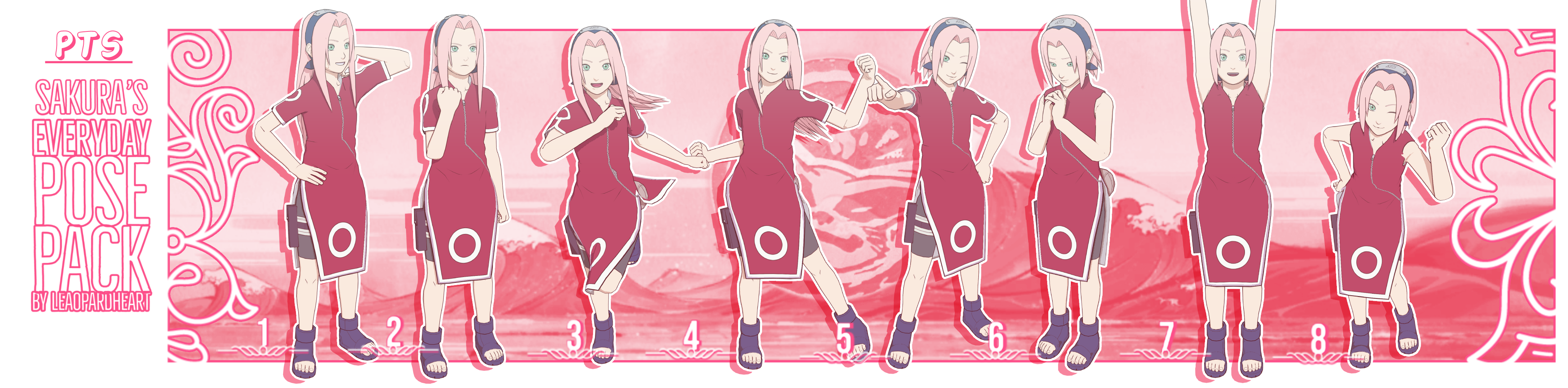 Sakura PTS Everyday Pose Pack DL by LeaopardHeart on DeviantArt