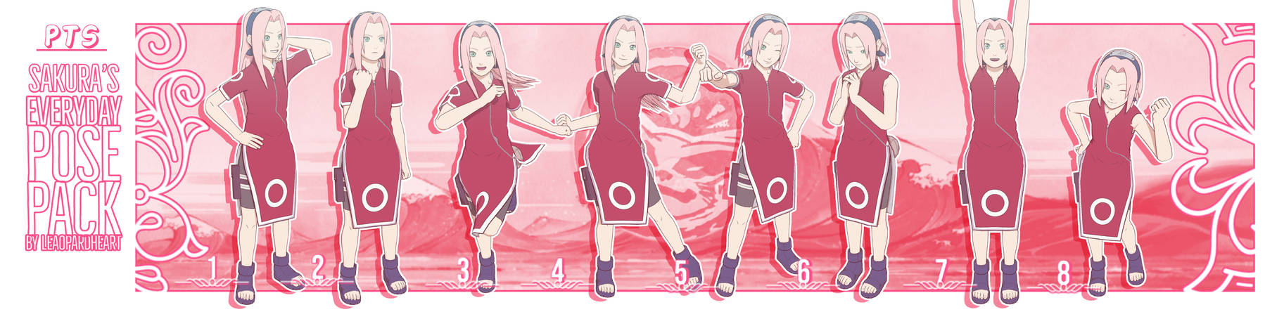Sakura PTS Everyday Pose Pack DL by LeaopardHeart on DeviantArt