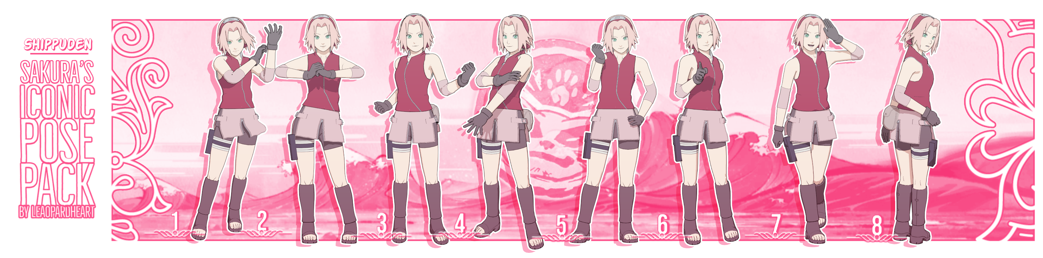 Sakura Shippuden Iconic Pose Pack DL by LeaopardHeart on DeviantArt