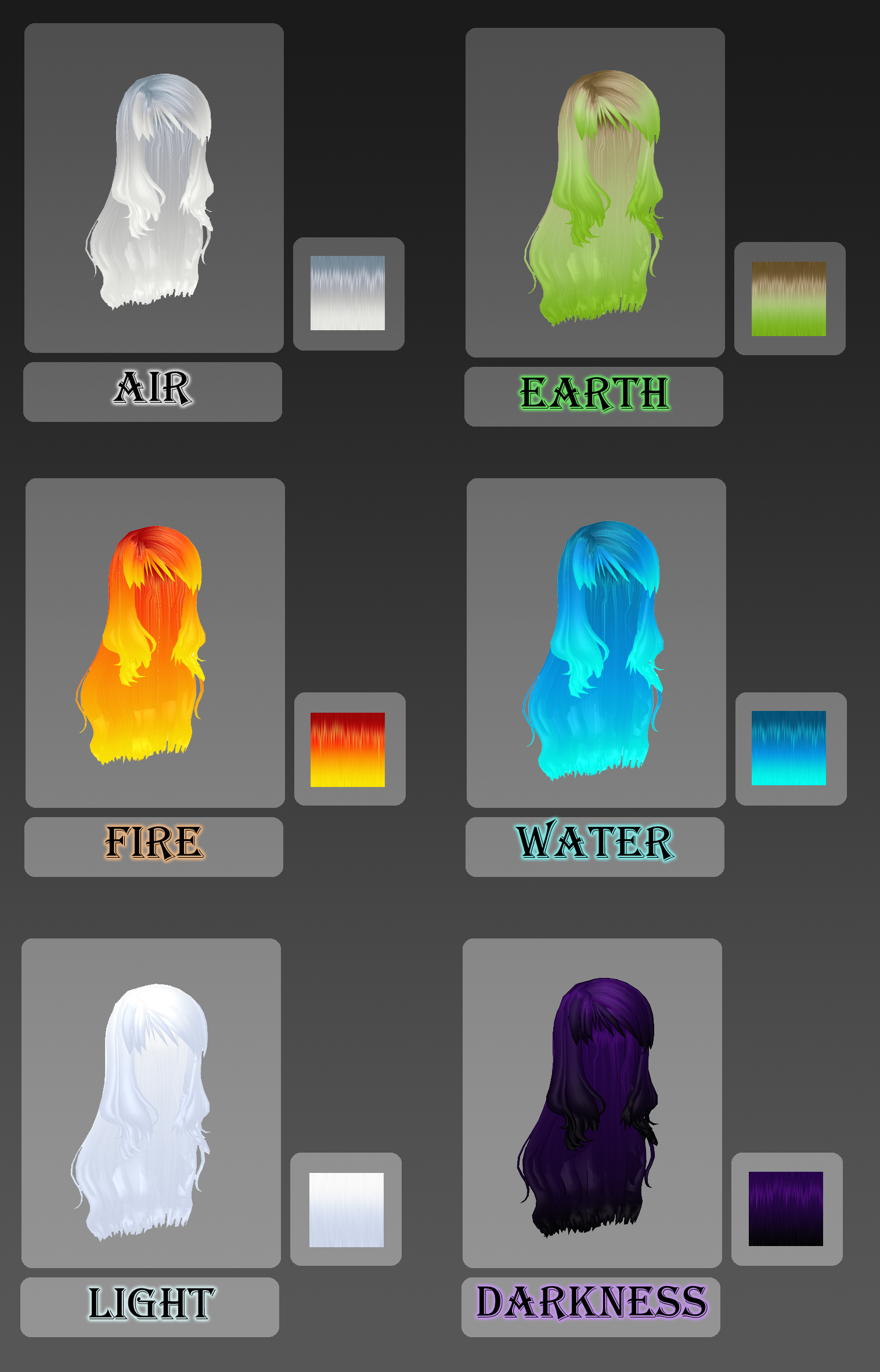 MMD Elemental Hair Texture by Xoriu on DeviantArt