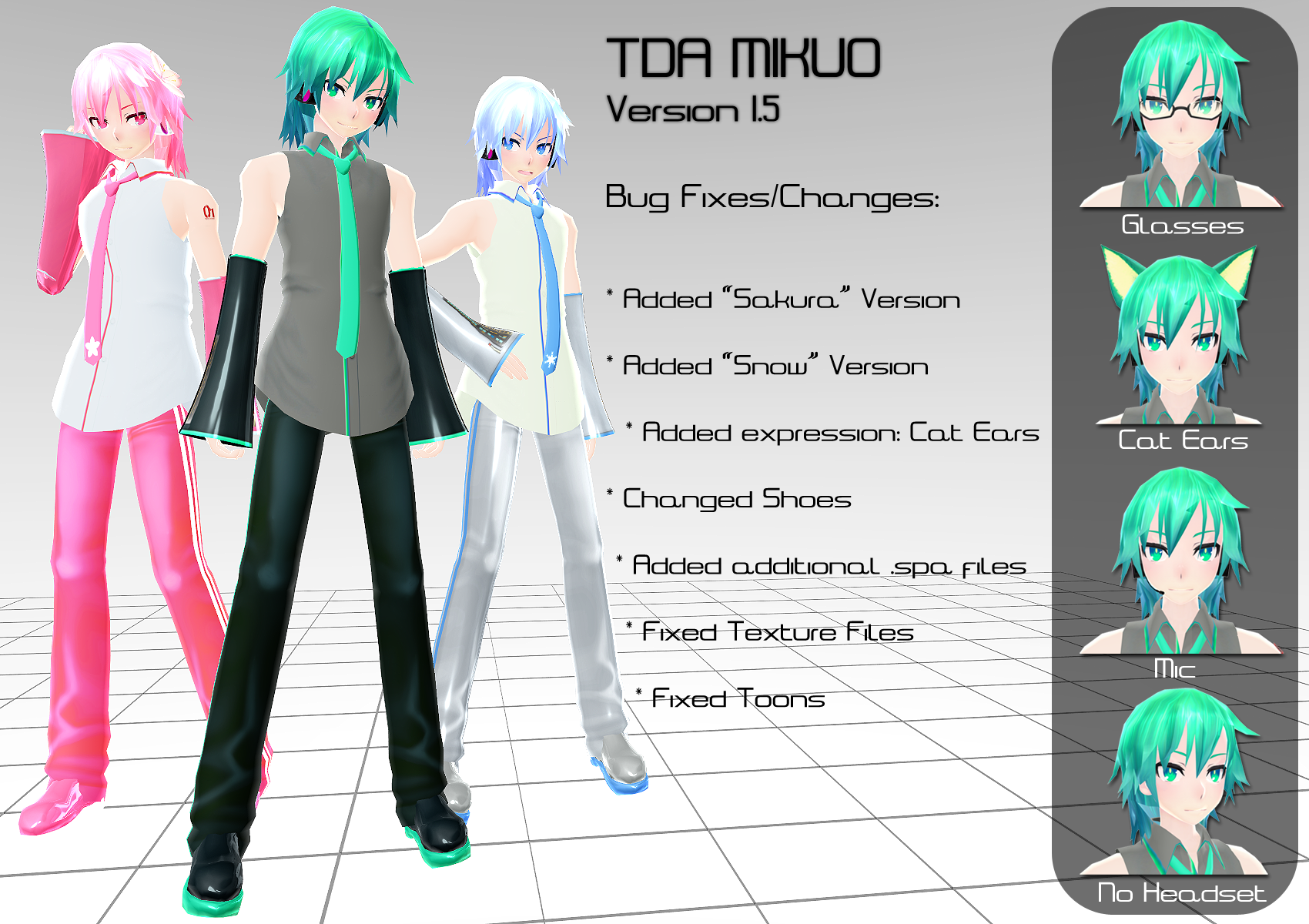 TDA Mikuo DL (including Sakura and Snow) by Xoriu on DeviantArt