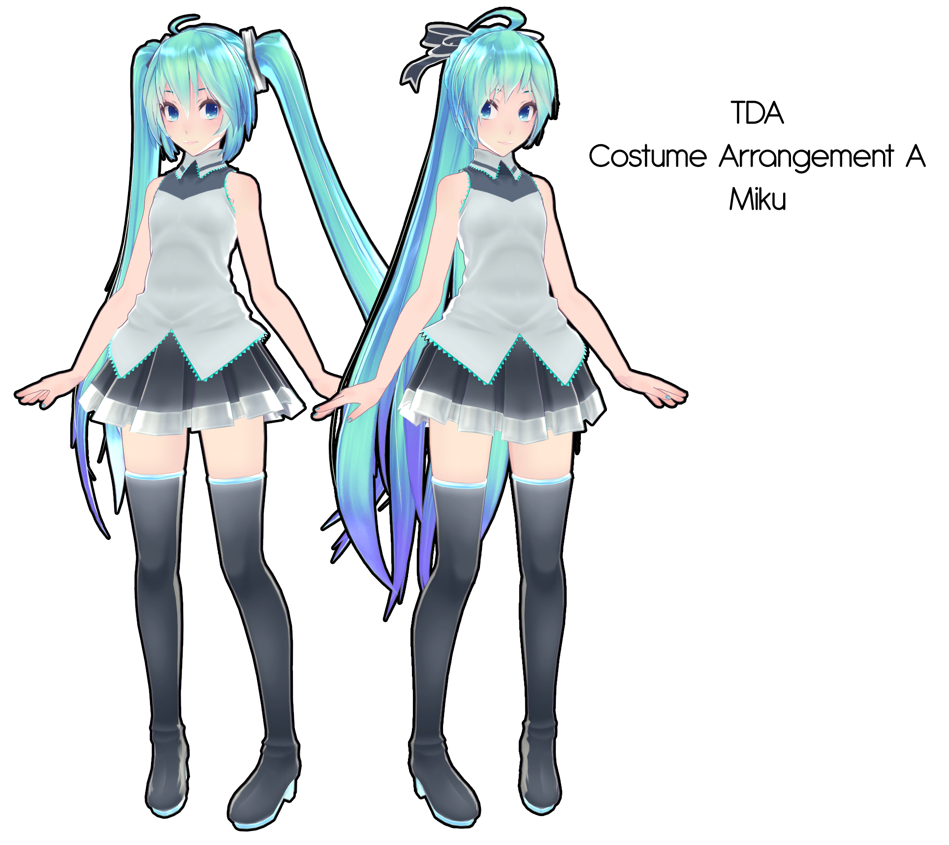 TDA Costume Arrangement A Miku DL by Xoriu on DeviantArt