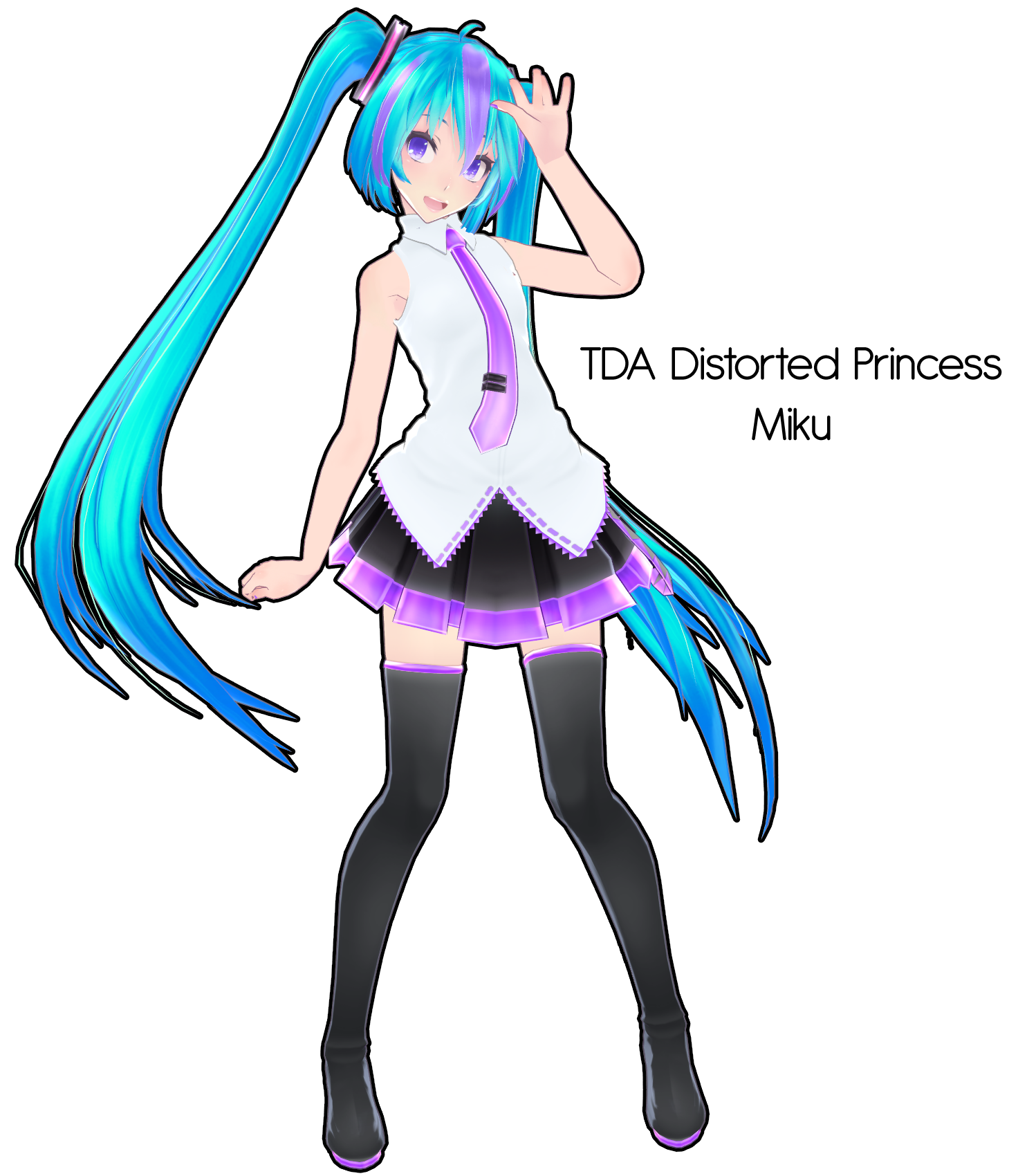 TDA Distorted Princess Miku DL by Xoriu on DeviantArt