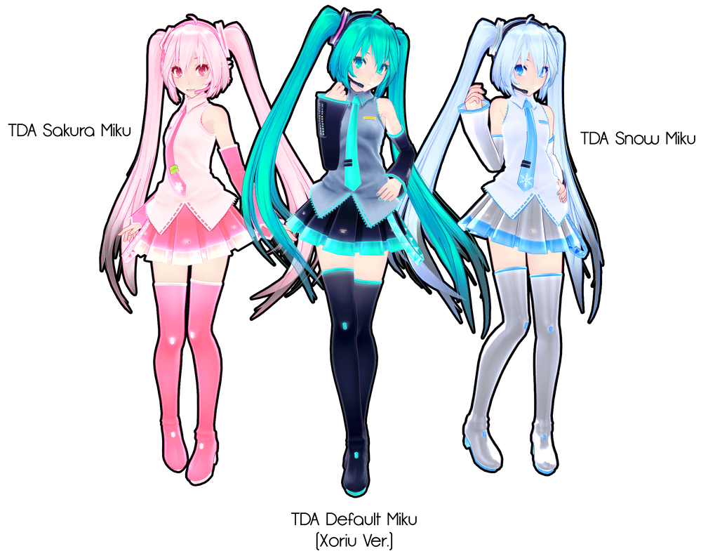 TDA Miku Trio DL by Xoriu on DeviantArt