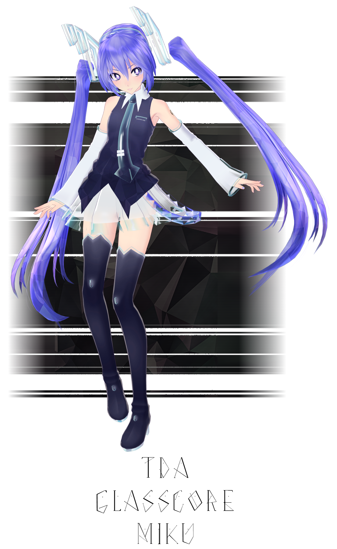 Tda GlassCore Miku by Xoriu on DeviantArt