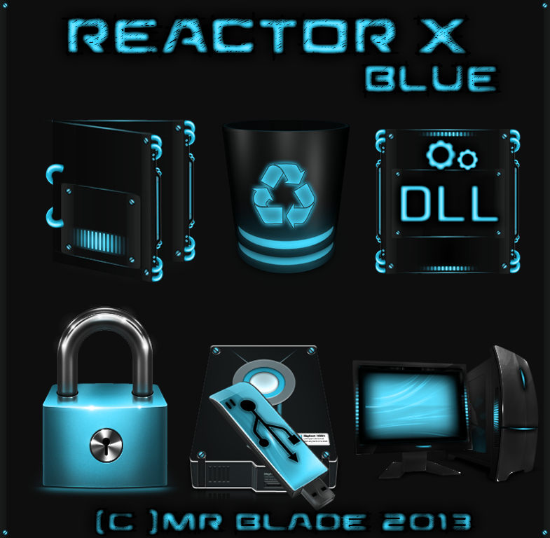 7tsp Reactor-X Blue Icon Pack for w10 19h1++ by Moonnique on DeviantArt