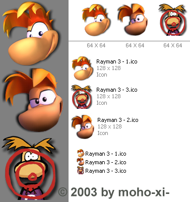 Rayman 3 Icons and PNG files by moho-xi- on DeviantArt