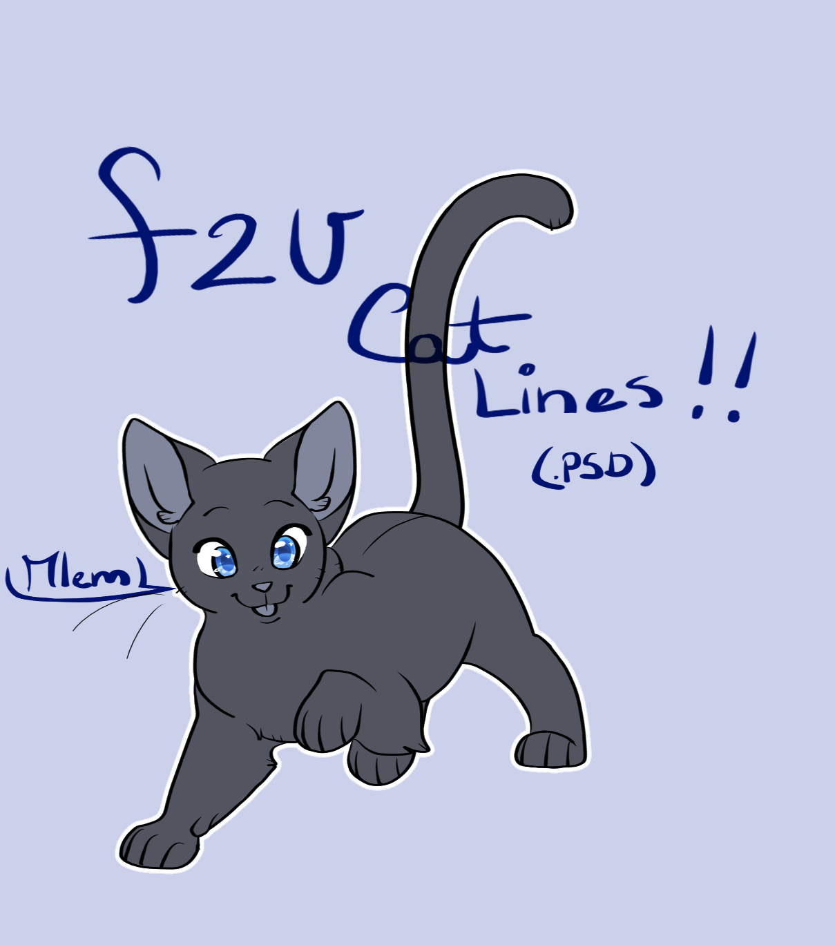 F2U Cat lineart by Angelpaw33 on DeviantArt