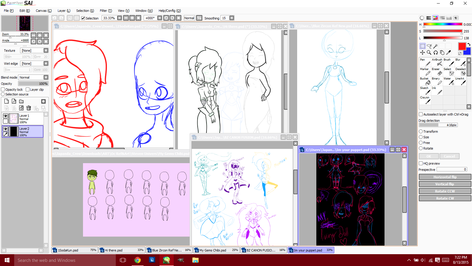 All my SU/OCs Wips by Japandaa on DeviantArt