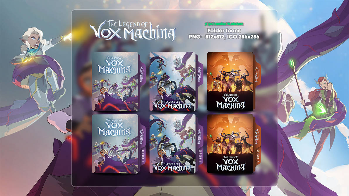 The Legend of Vox Machina S01 and S02 Folder Icons by ChamikaNLakshan on DeviantArt