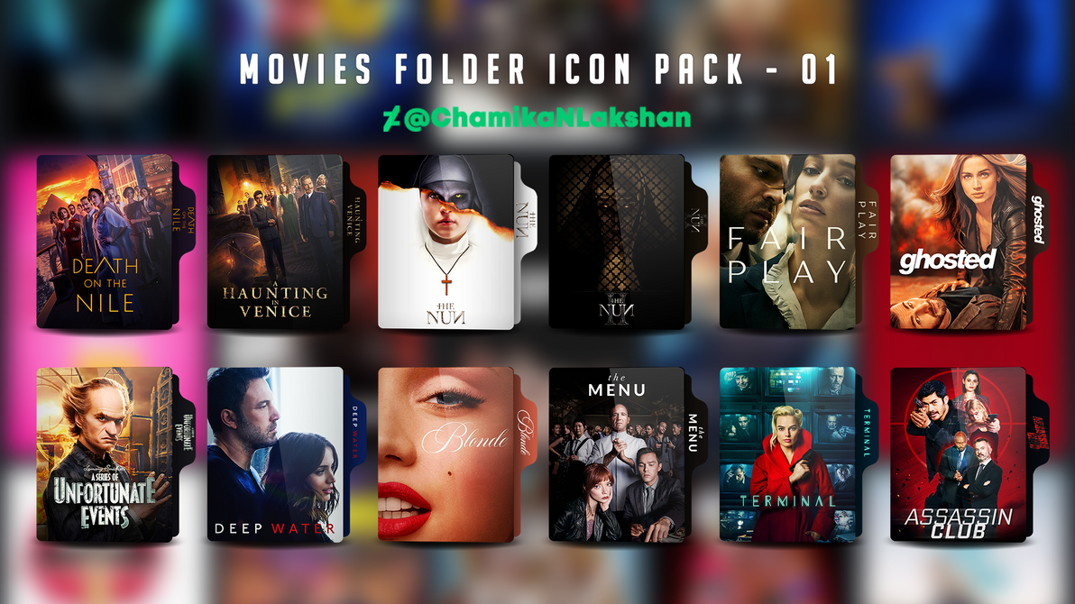 Movies Folder Icon Pack - 01 by ChamikaNLakshan on DeviantArt