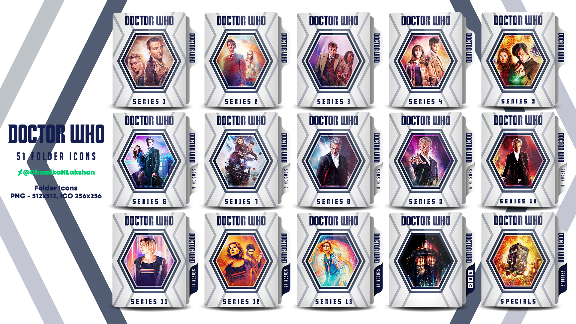 Doctor Who S01~S13, Main, Specials Folder Icons V5 by ChamikaNLakshan ...