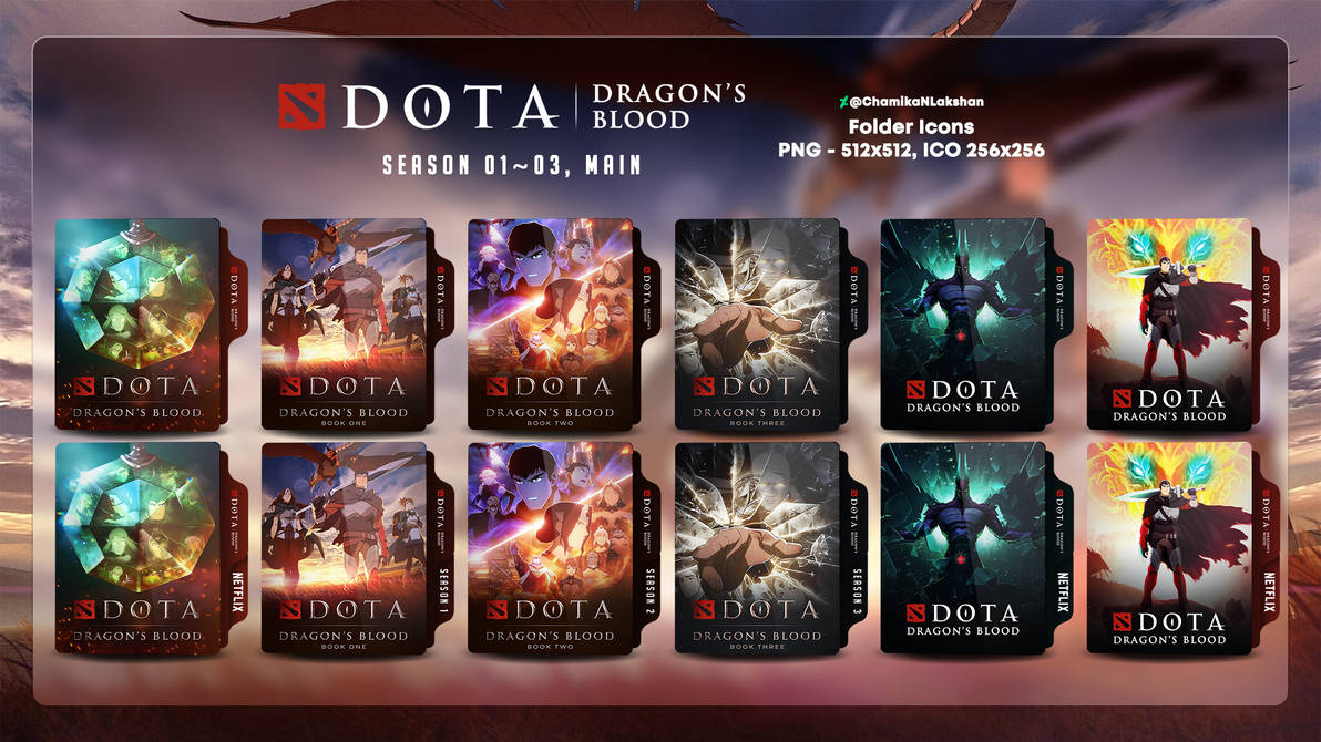 DOTA Dragon's Blood S01~S03, Main Folder Icons by ChamikaNLakshan on ...