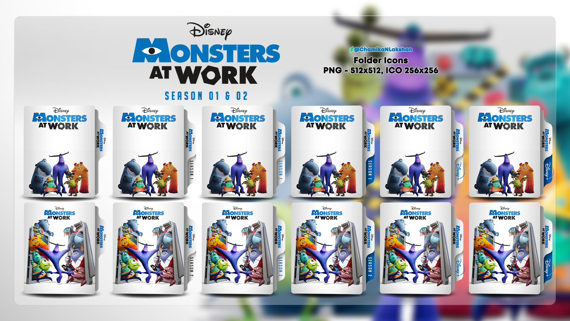 Monsters at Work S01 and S02 Folder Icons by ChamikaNLakshan on DeviantArt