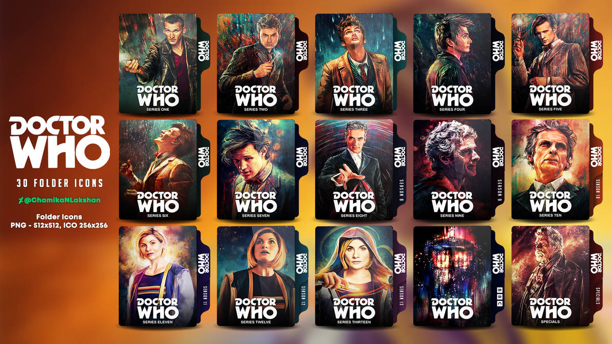 Doctor Who S01~S13, Main, Specials Folder Icons V7 by ChamikaNLakshan ...