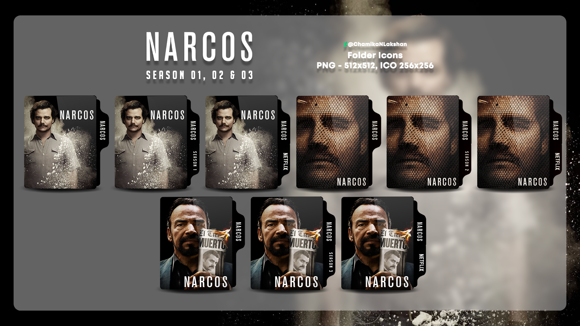 Narcos S01, S02 and S03 Folder Icons by ChamikaNLakshan on DeviantArt