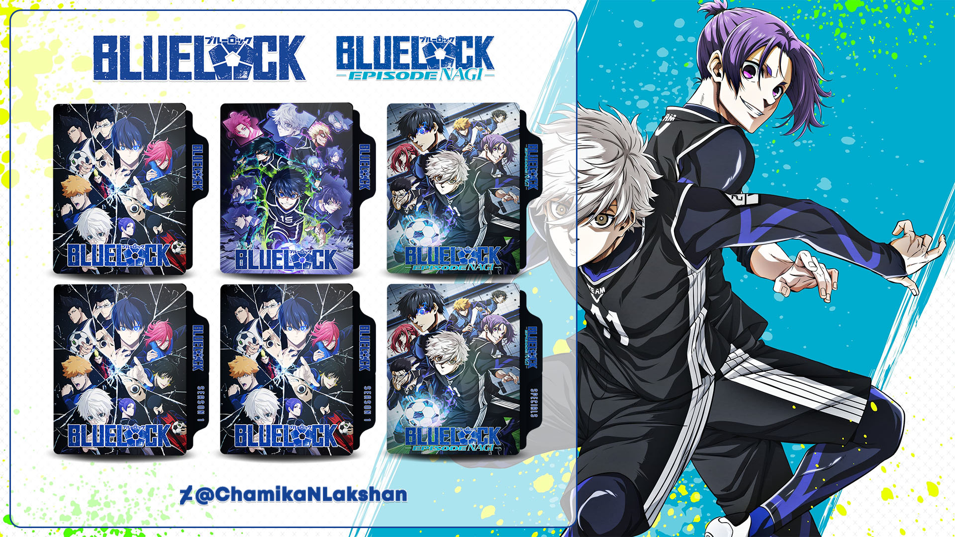 BLUE LOCK S01, S02 and NAGI Folder Icons by ChamikaNLakshan on DeviantArt