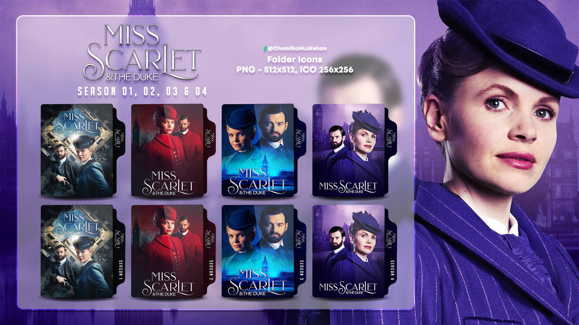 Miss Scarlet and the Duke S01~S04 Folder Icons by ChamikaNLakshan on DeviantArt