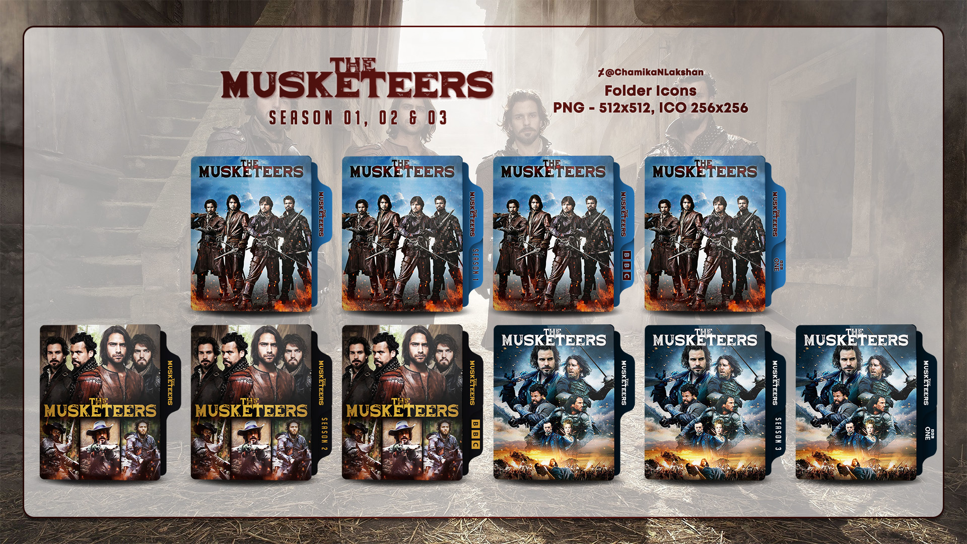 The Musketeers S01~S03 Folder Icons by ChamikaNLakshan on DeviantArt
