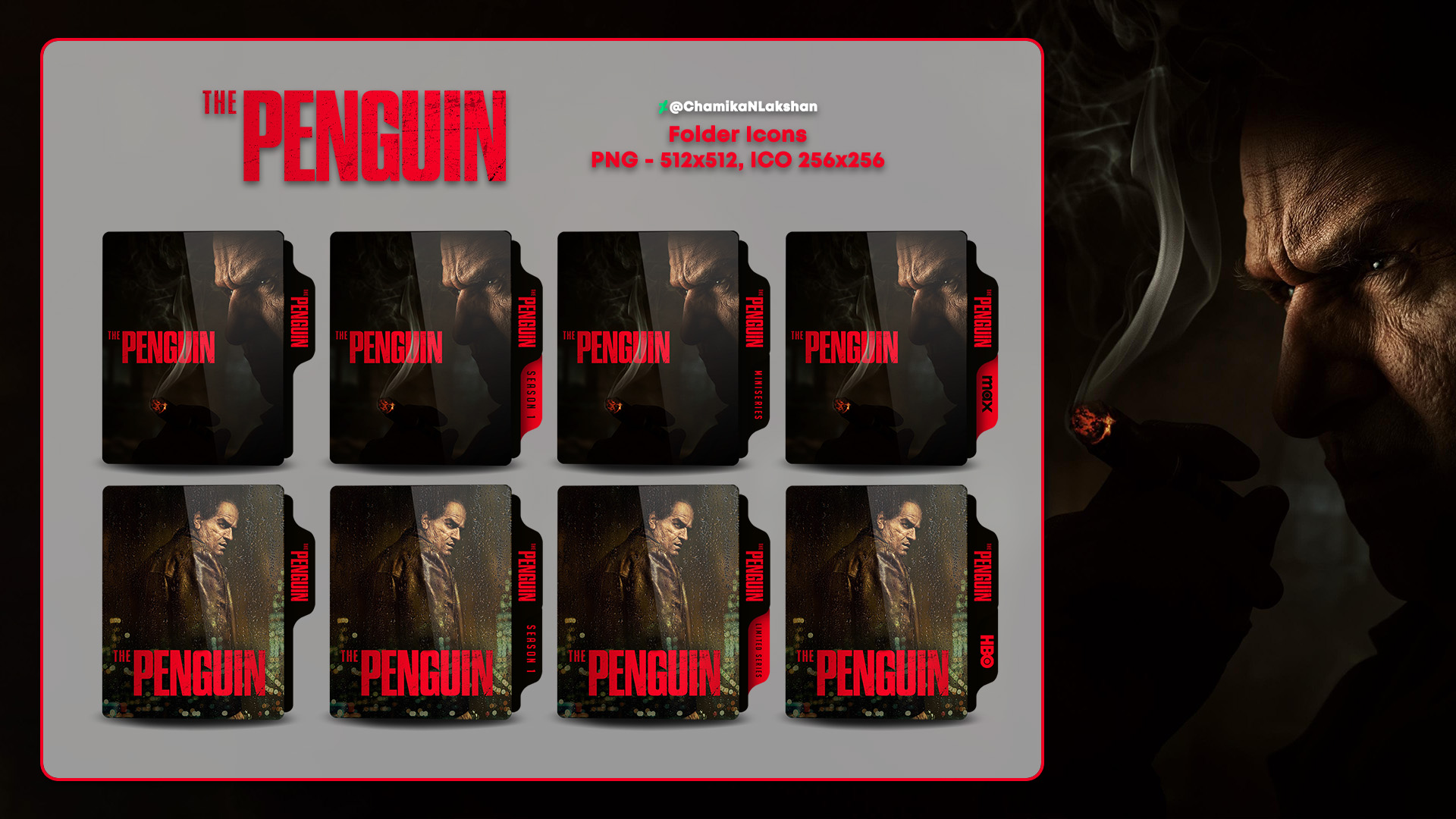 The Penguin S01 Folder Icons V1 by ChamikaNLakshan on DeviantArt