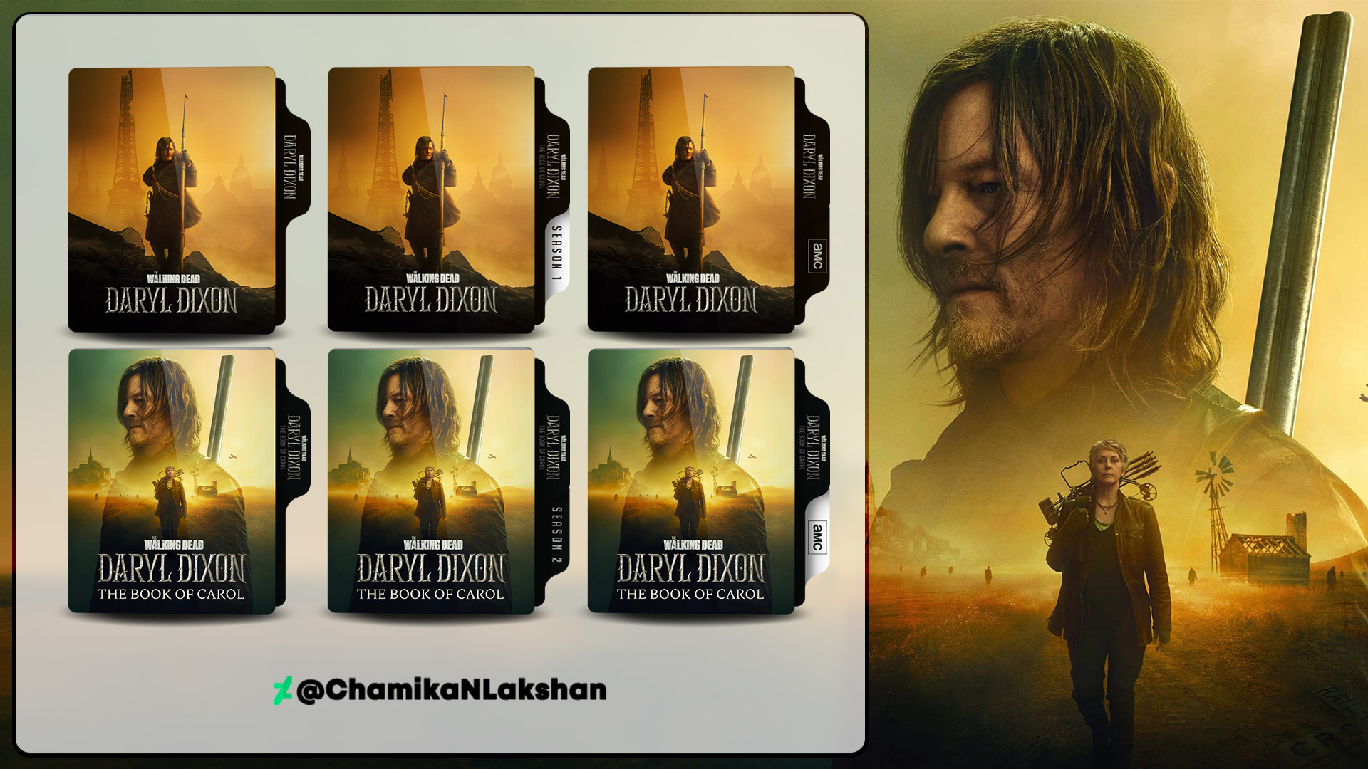 The Walking Dead Daryl Dixon S01 and S02 by ChamikaNLakshan on DeviantArt
