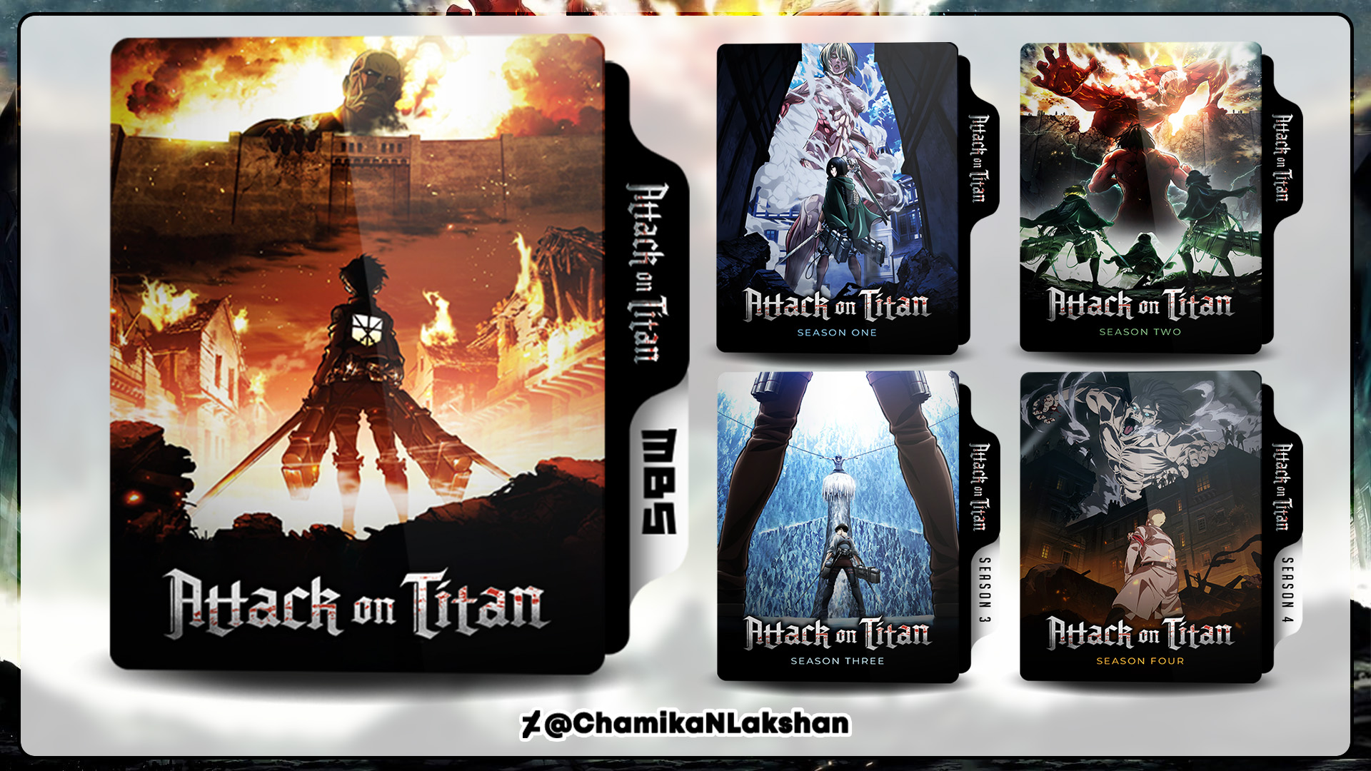 Attack on Titan S01~S04, Main Folder Icons by ChamikaNLakshan on DeviantArt