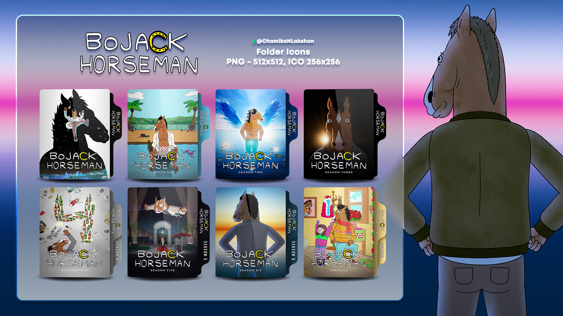 BoJack Horseman S01~S05, Main, Specials Icons by ChamikaNLakshan on ...