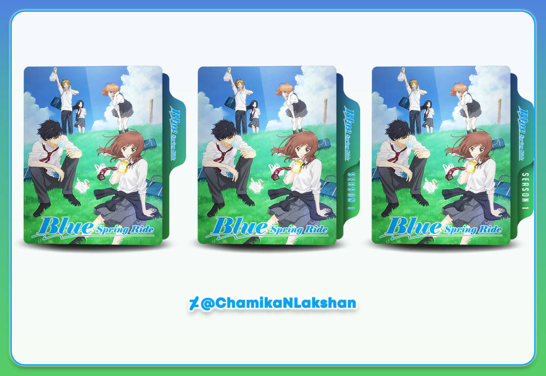 Blue Spring Ride S01 Folder Icons by ChamikaNLakshan on DeviantArt