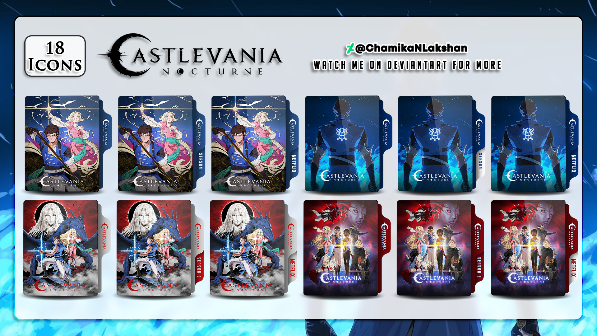 Castlevania Nocturne S01 and S02 Folder Icons by ChamikaNLakshan on DeviantArt