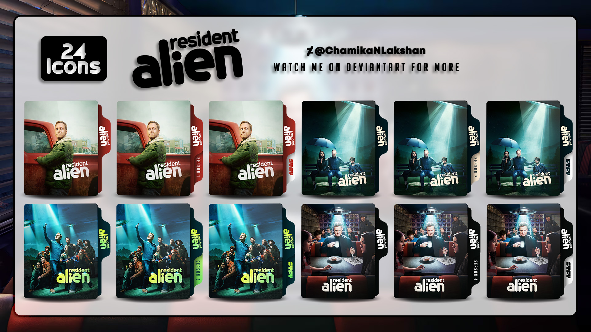 Resident Alien S01~S04 Folder Icons V2 by ChamikaNLakshan on DeviantArt