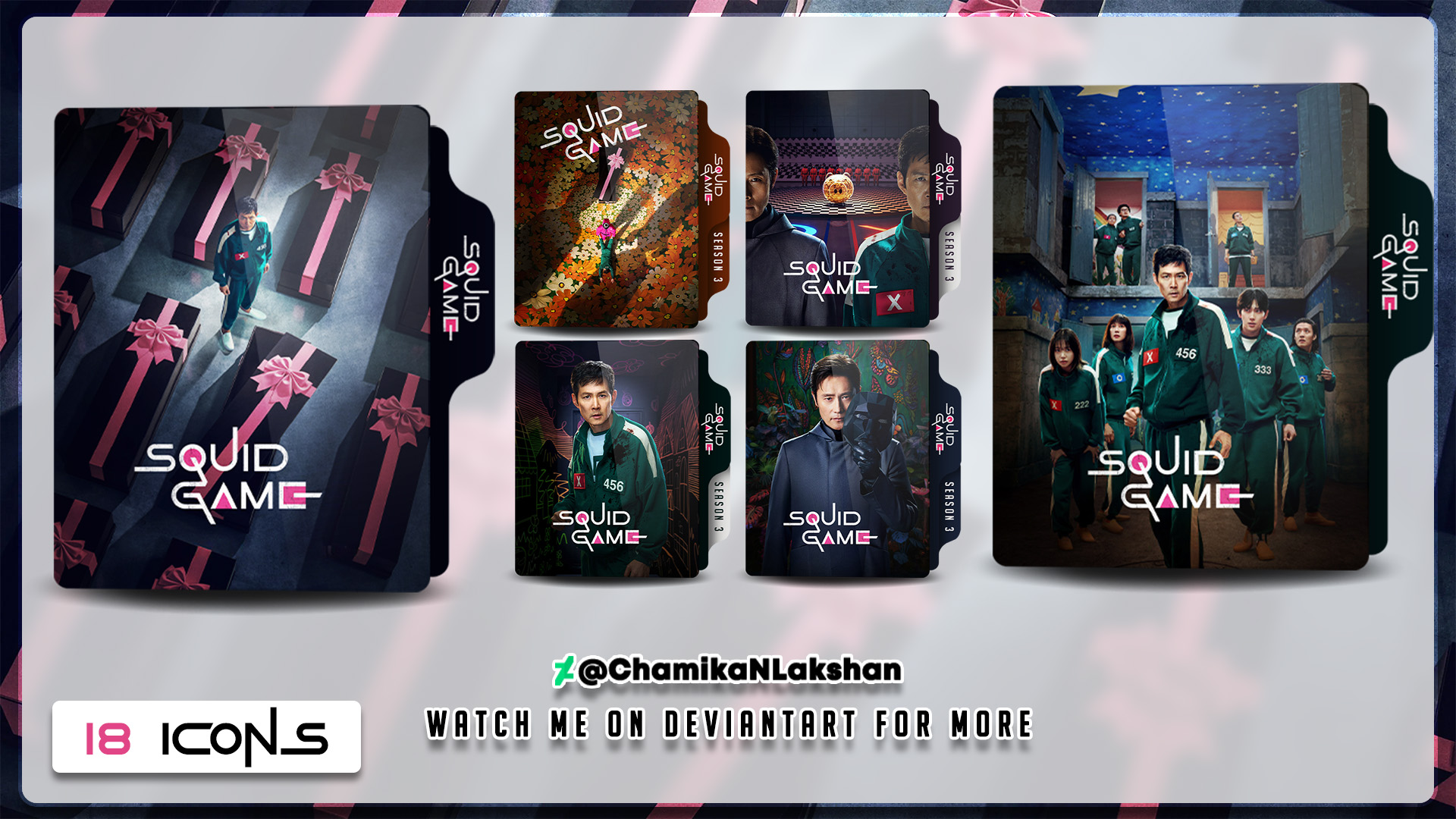 Squid Game S03 Folder Icons - V2 by ChamikaNLakshan on DeviantArt