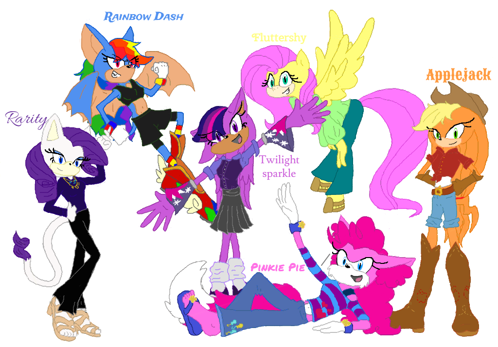 Mane Six, Sonic crossover by SPQR21 on DeviantArt