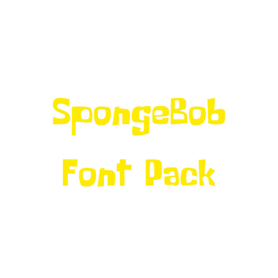 SpongeBob Font Pack by Barrett17 on DeviantArt