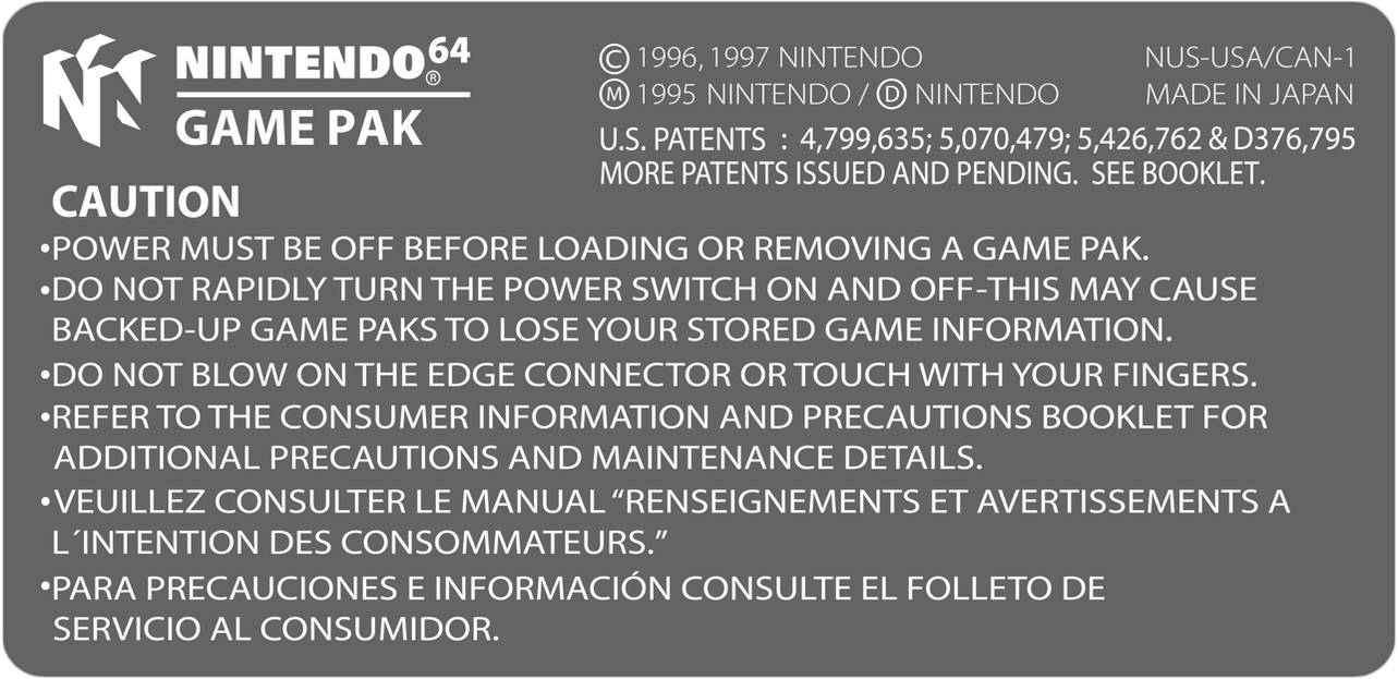 Nintendo 64 Back Label by JonyWallker on DeviantArt
