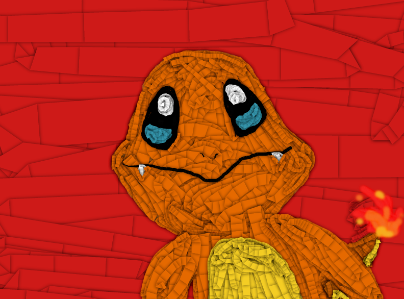 Charmander Paper Worm Style Drawing by JohnnyPokemon on DeviantArt