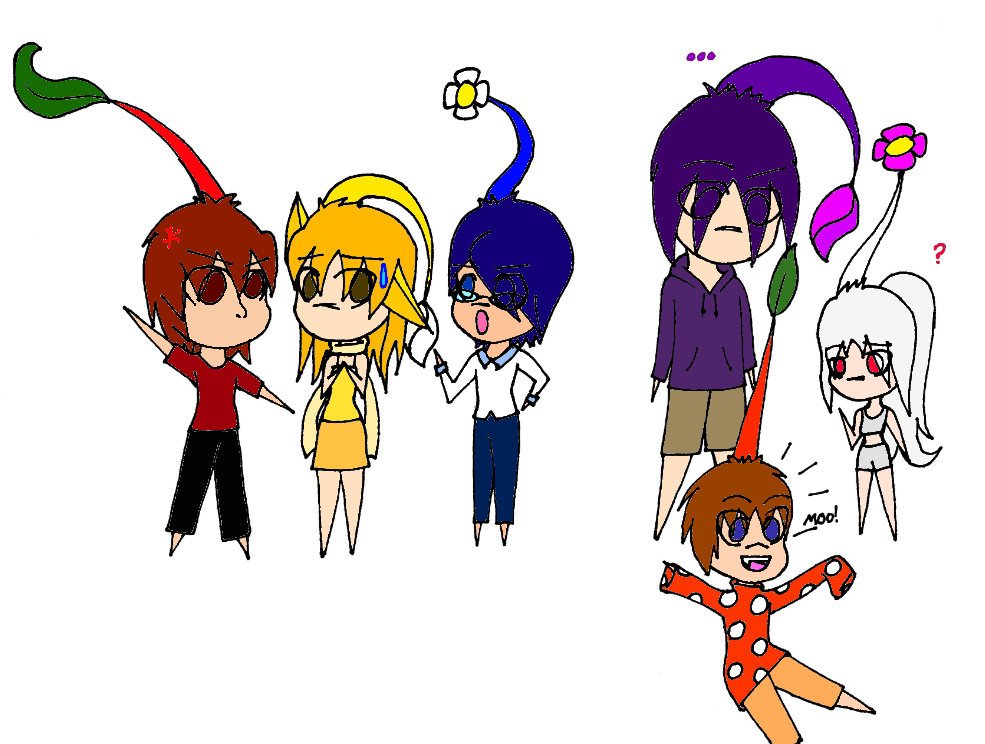 Pikmin People (colored) by Annetta-T on DeviantArt