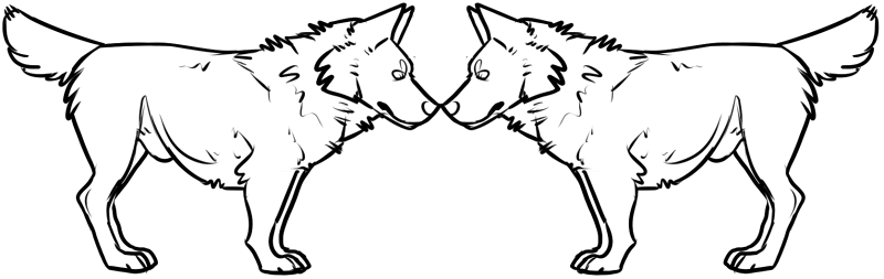 Free chibi wolf lineart by Kayxer on DeviantArt