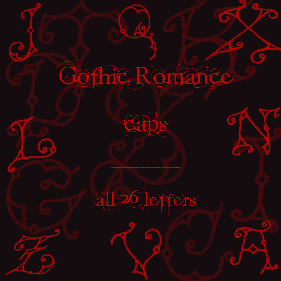 Gothic Romance caps by rL-Brushes on DeviantArt